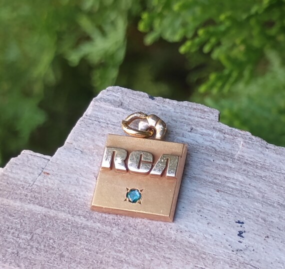 cTo RCA 10KT Gold Topaz Pendant Charm, Vintage Jewelr… - Gem