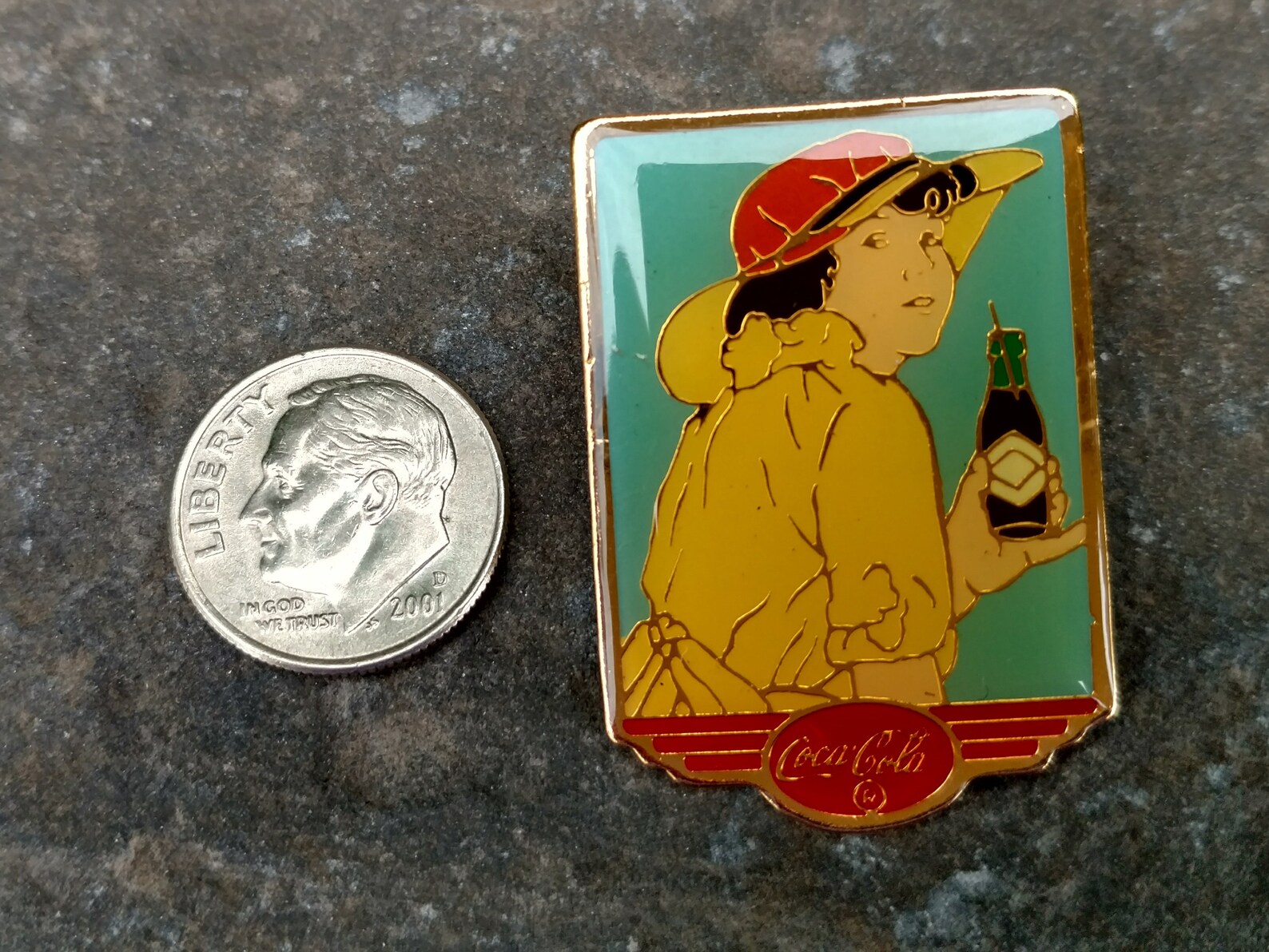 Coca-cola Pin Vintage Lapel Pin Jewelry Stamped Coca Cola - Etsy