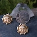 PETER BRAMS Designs 14K Gold Puffy Sun Face Earrings, Signed PBD 14KT ...