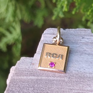 Cto RCA 10KT Gold Ruby Pendant Charm, Vintage Jewelry Stamped 10K ...