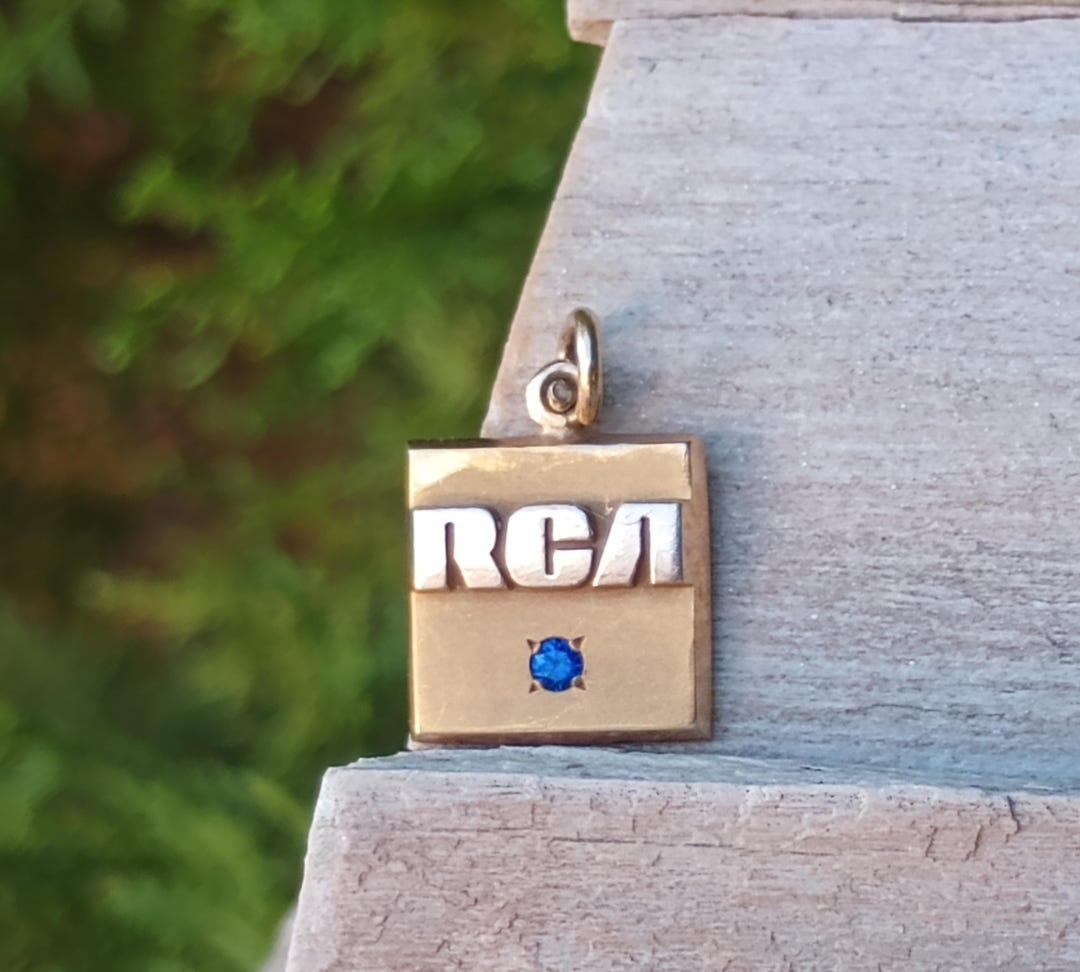 Cto RCA 10KT Gold Sapphire Pendant Charm, Vintage Jewelry Stamped 10K ...