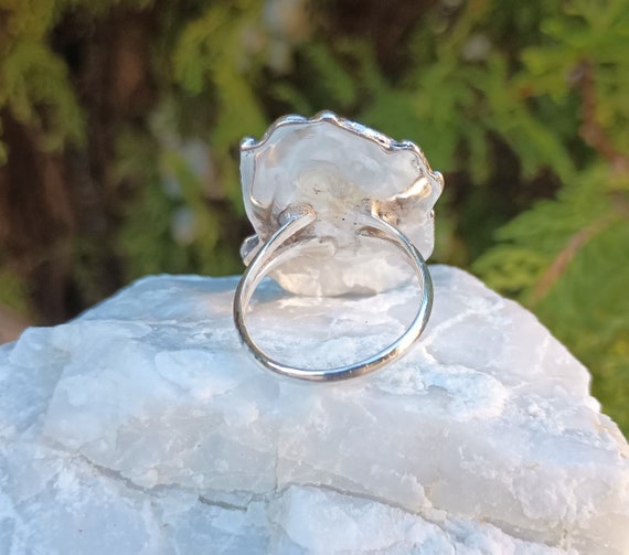 Fire Agate Sterling Silver Ring, Vintage Native Ameri… - Gem