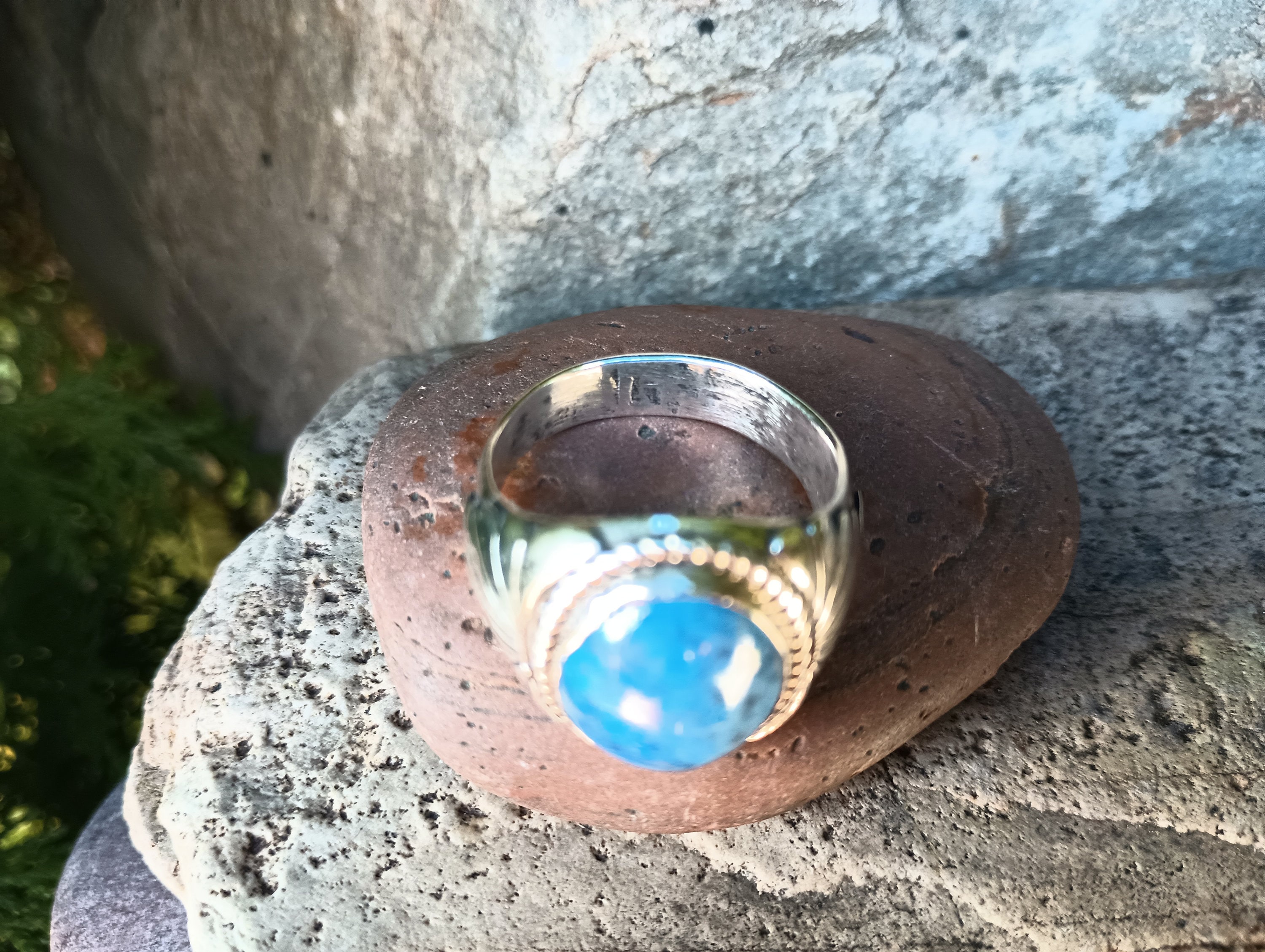 BILLY SLIM Navajo Sterling Silver Men's Ring Denim Lapis - Etsy