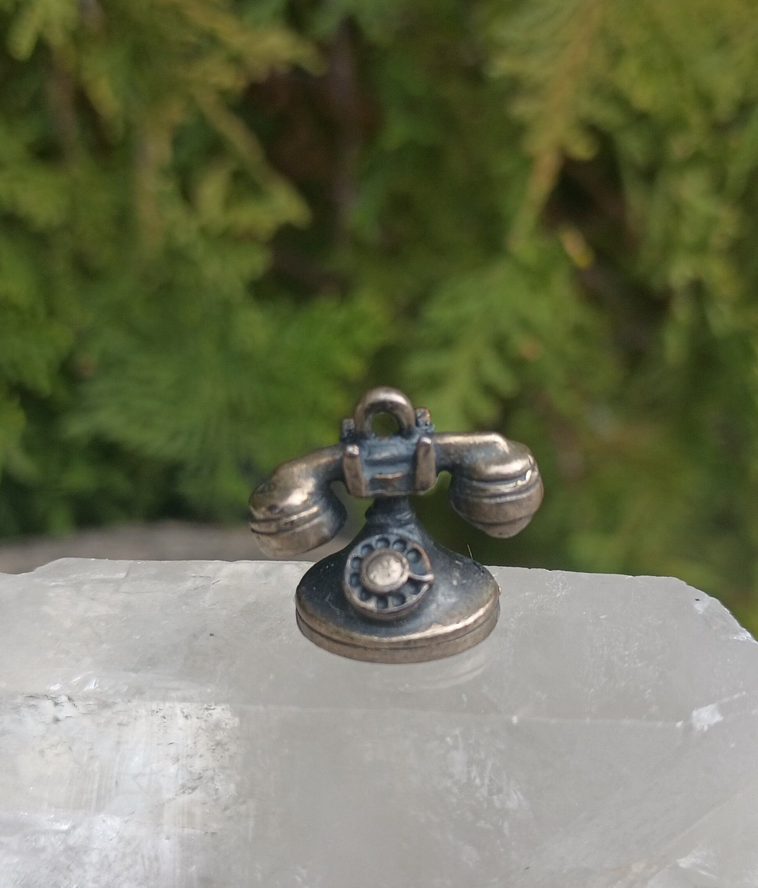 L.G.B Sterling Silver Charm, 3D Rotary Telephone Attendance, Vintage ...