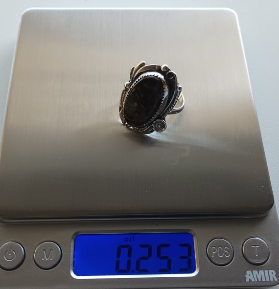 Fire Agate Sterling Silver Ring, Vintage Native Ameri… - Gem