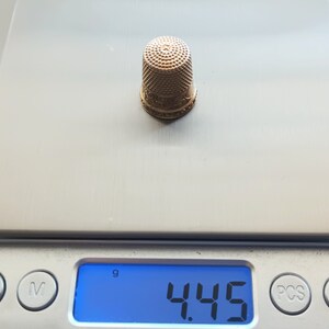 MKD 14K Solid Gold Thimble, KETCHAM & MCDOUGALL Size 7, Monogram Heart ...