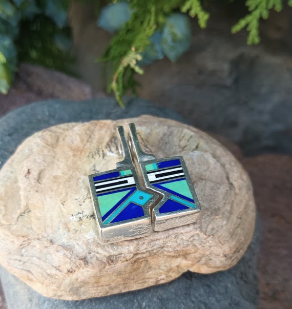 RAY TRACEY Inlay Split Pendant, Sterling Silver, Doub… - Gem