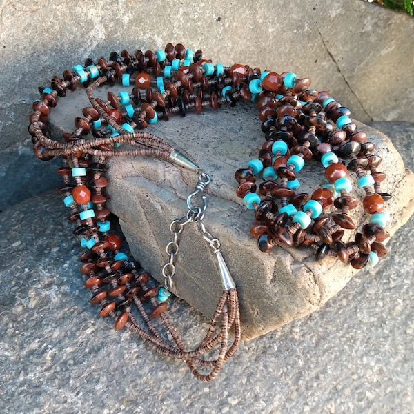 Native Beaded Strand Necklace - Etsy