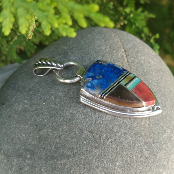Inlay Native American Pendant - Etsy