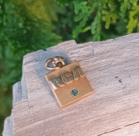 cTo RCA 10KT Gold Topaz Pendant Charm, Vintage Jewelr… - Gem