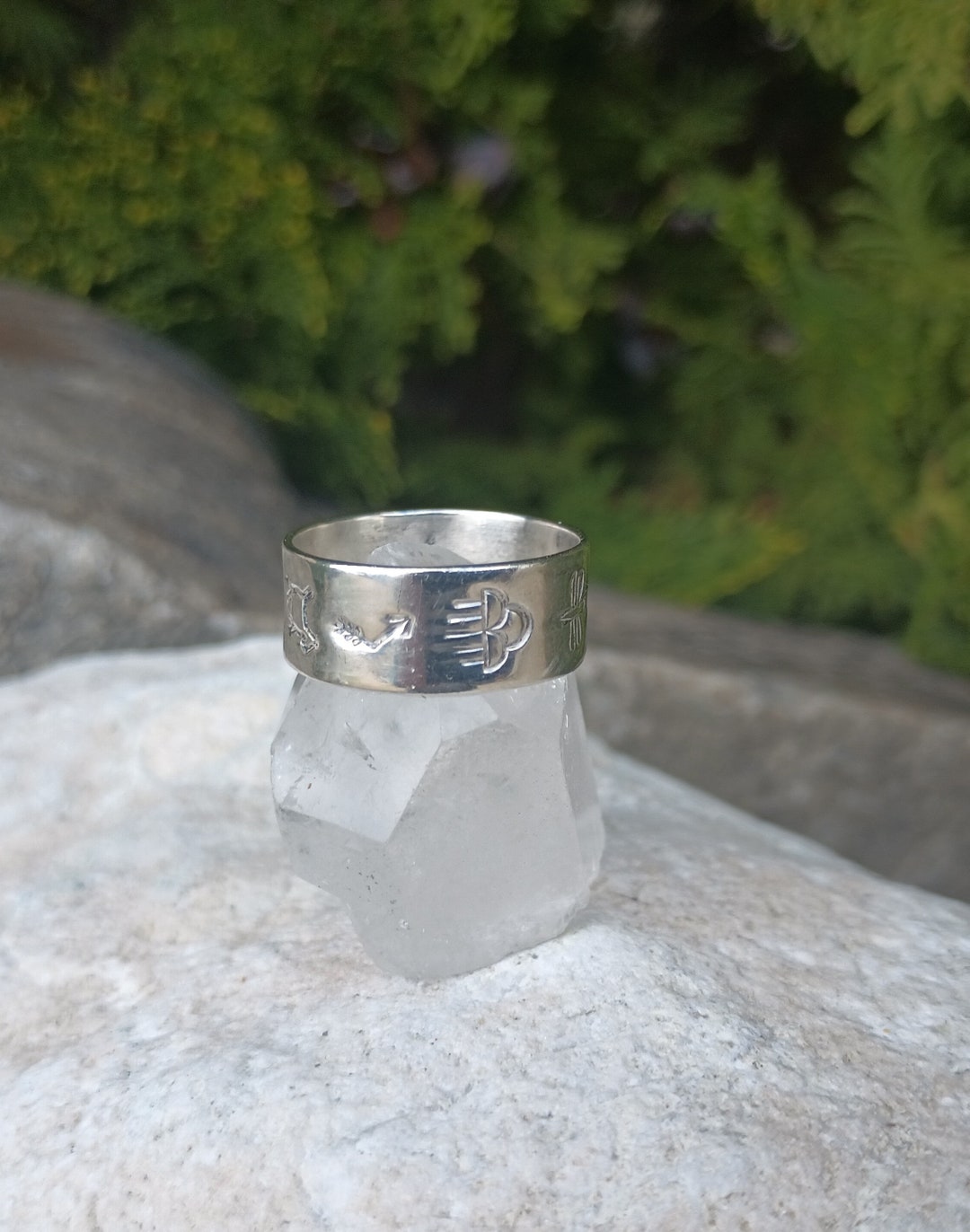 Sterling Silver Storyteller Ring, Vintage Native American Signed Piece ...
