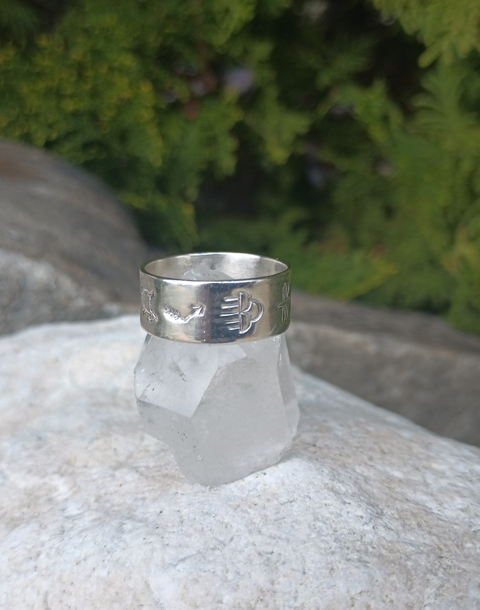 Sterling Silver Storyteller Ring, Vintage Native American Signed Piece ...