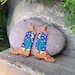 PETER BRAMS Designs 14K Gold Puffy Sun Face Earrings, Signed PBD 14KT ...