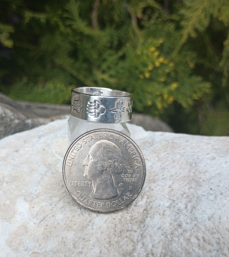 Sterling Silver Storyteller Ring, Vintage Native American Signed Piece ...