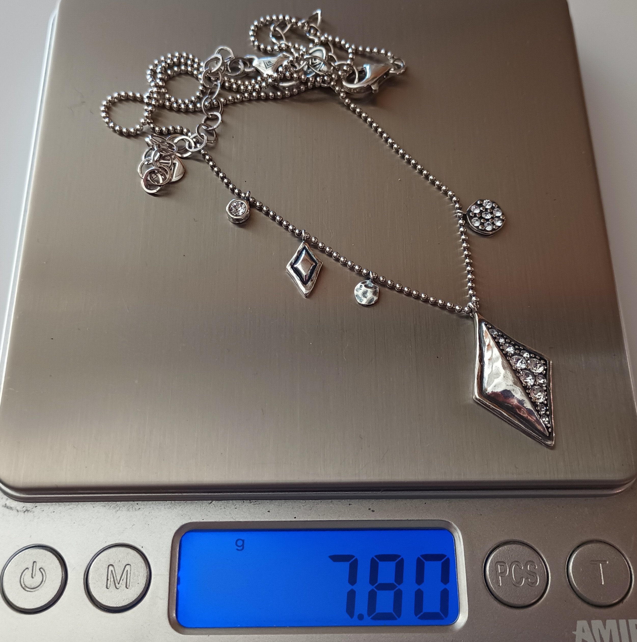 SILPADA Sterling Silver, Swarovski Crystals Icy Elements Necklace & Pendant N3397, 925 ...