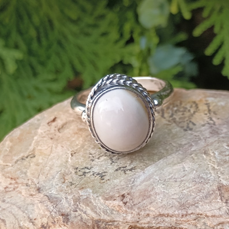ORNO .800 Ring Polish Jewelry Company Warsaw Poland, White Jasper Stone ...
