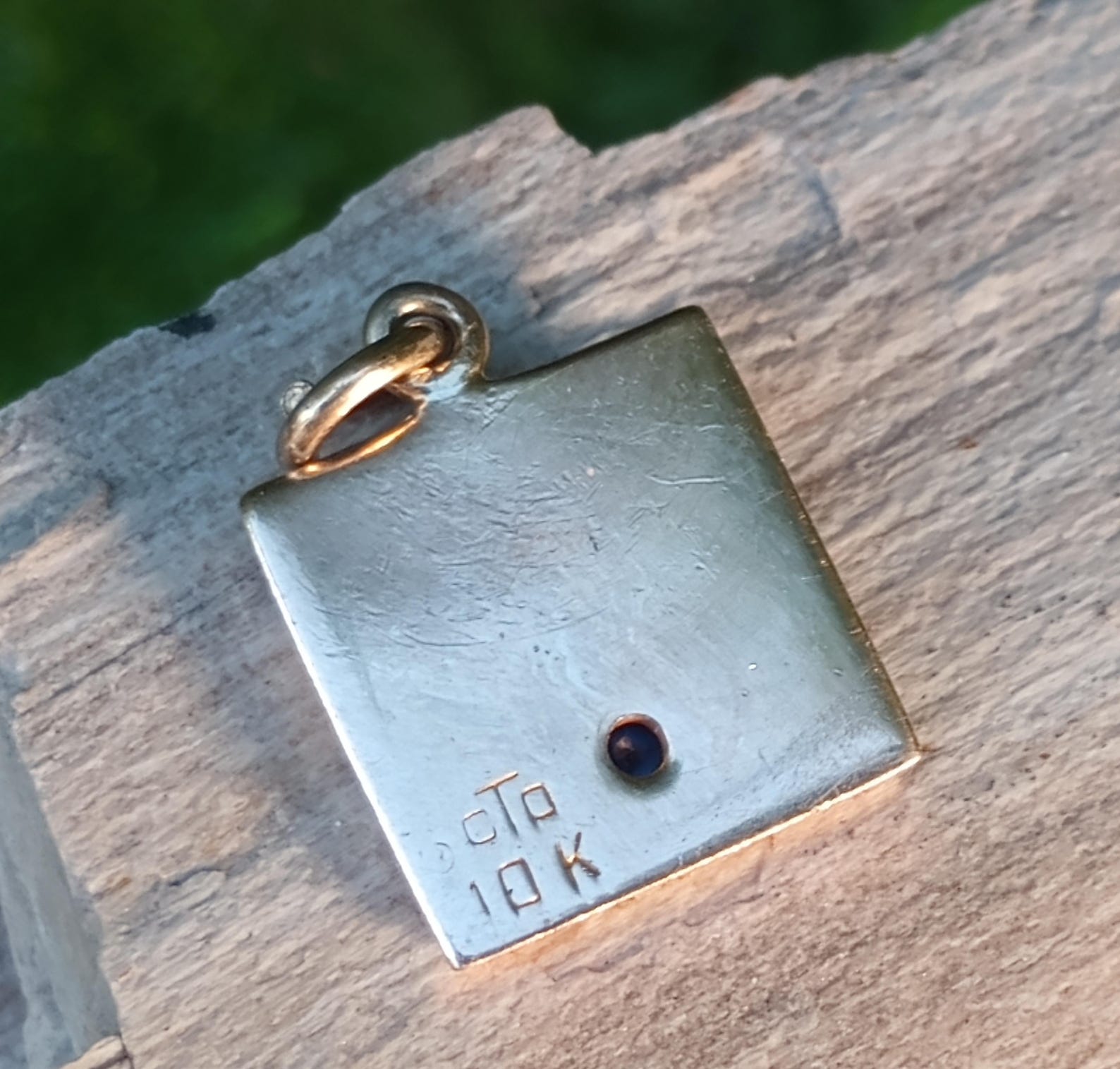 Cto RCA 10KT Gold Sapphire Pendant Charm, Vintage Jewelry Stamped 10K ...