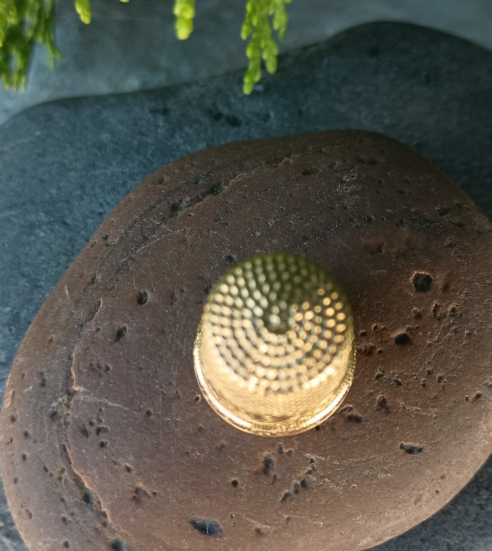 MKD 14K Solid Gold Thimble, KETCHAM & MCDOUGALL Size 7, Monogram Heart ...