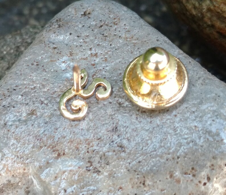 Vintage 14K Gold Y Pin, Cursive Initial, Mongram, Mongrammed, Tie Pin ...