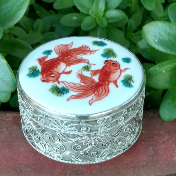 Chinese Small Porcelain Container - Etsy