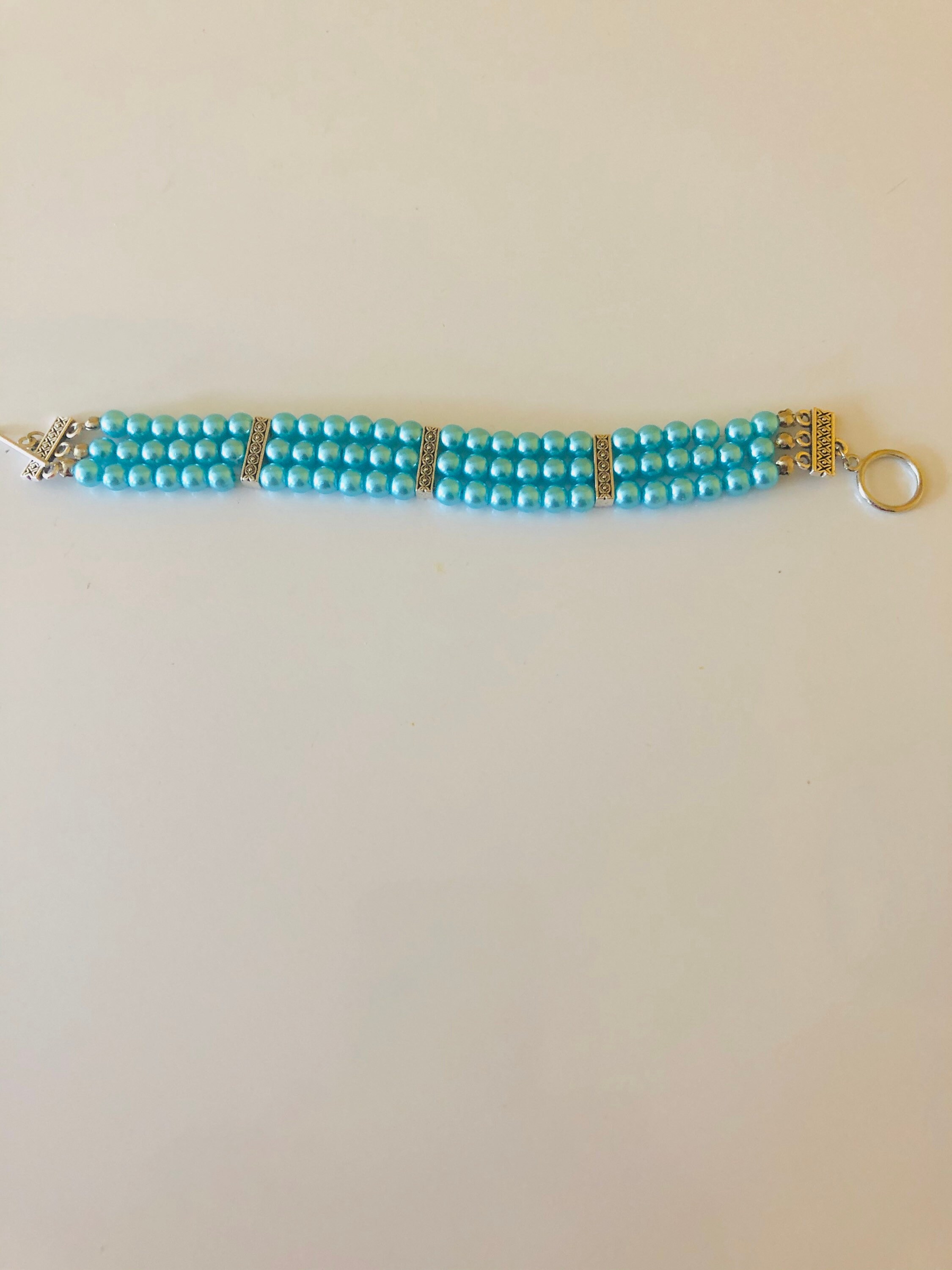 Pulsera de puño azul claro joyería de mujer regalo de mujer. - Etsy España