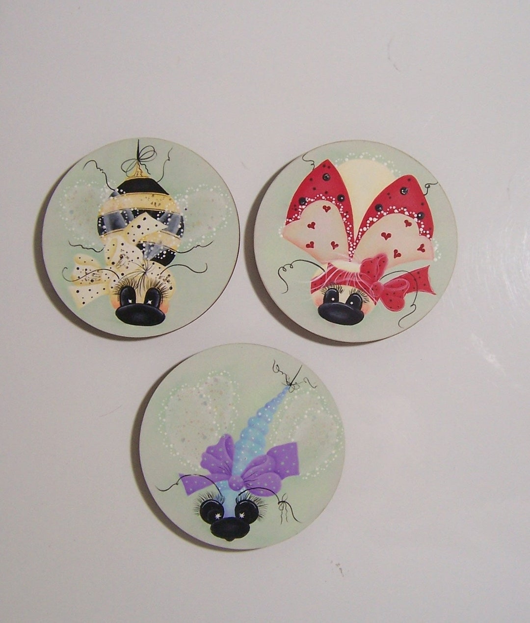 Magnets - Ladybug - Dragonfly and Bumble Bee Refrigerator Magnets - Set ...
