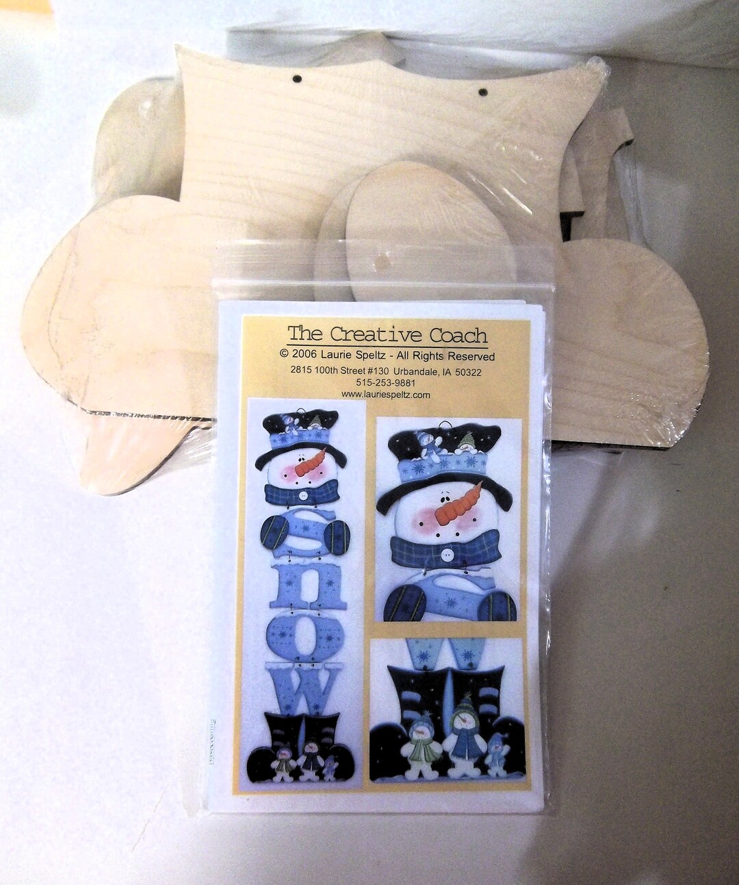 Frosty Snow Letters Unfinished Wood Hanging Letters Kit With Painting ...