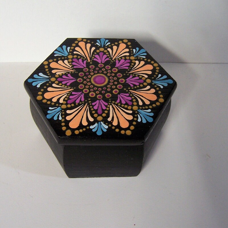 Painted Wood Box - Etsy