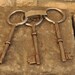 Prison Keys Metal Keys Old Keys Embellishments Set of Three Antique ...