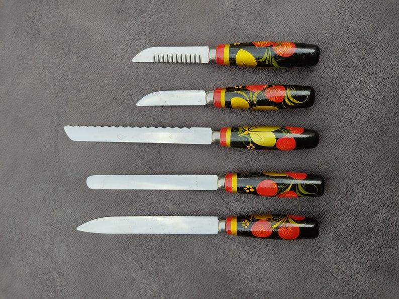 Set of Vintage Kitchen Knives Stainless Steel Knives Gift for - Etsy