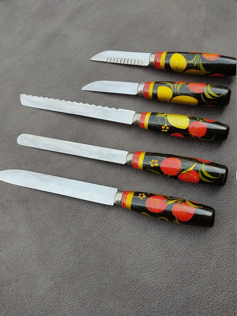 Set of Vintage Kitchen Knives Stainless Steel Knives Gift for - Etsy