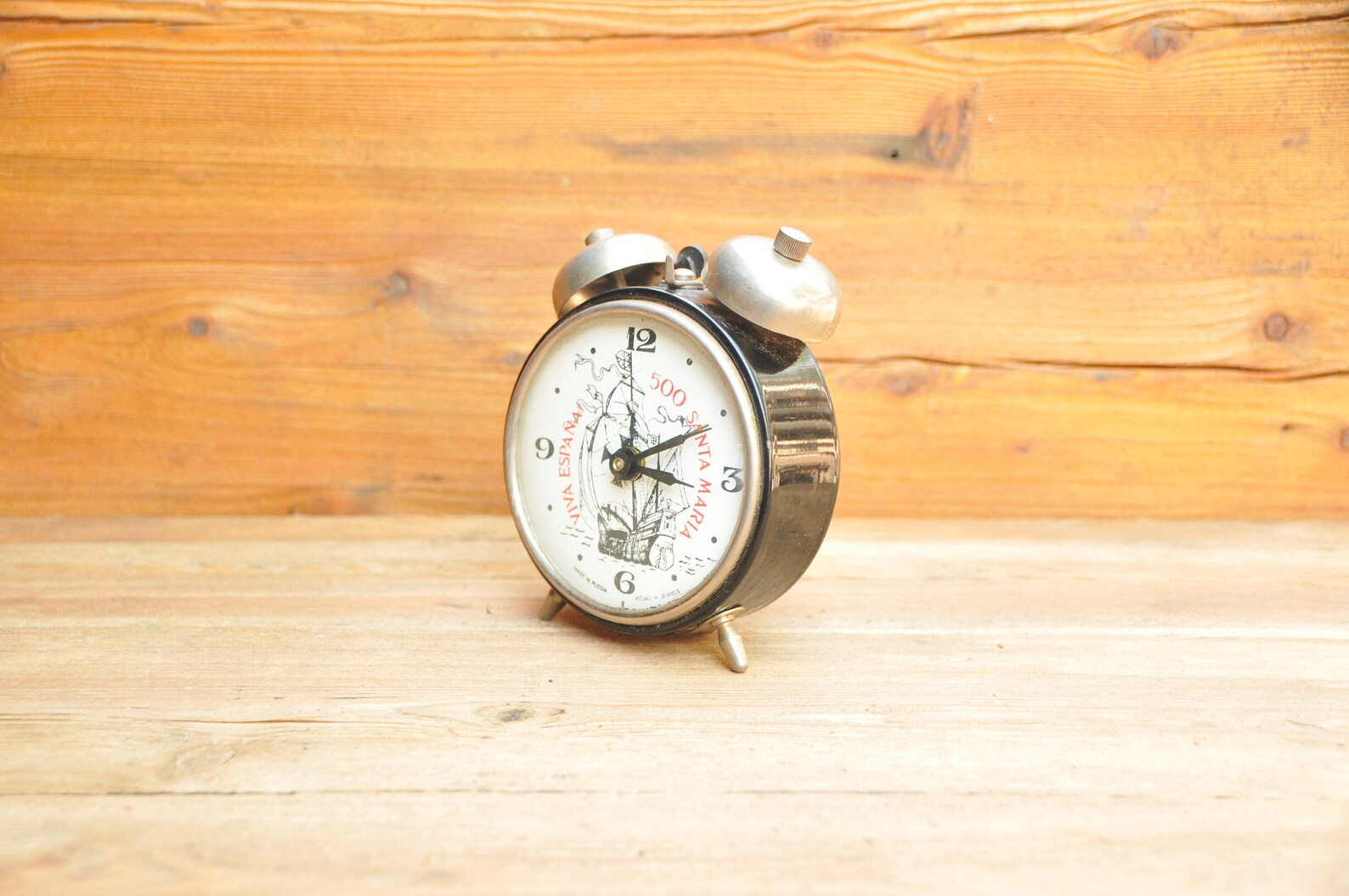 Soviet Mechanical Alarm Clock Table Clock Vintage Clock Russian ...