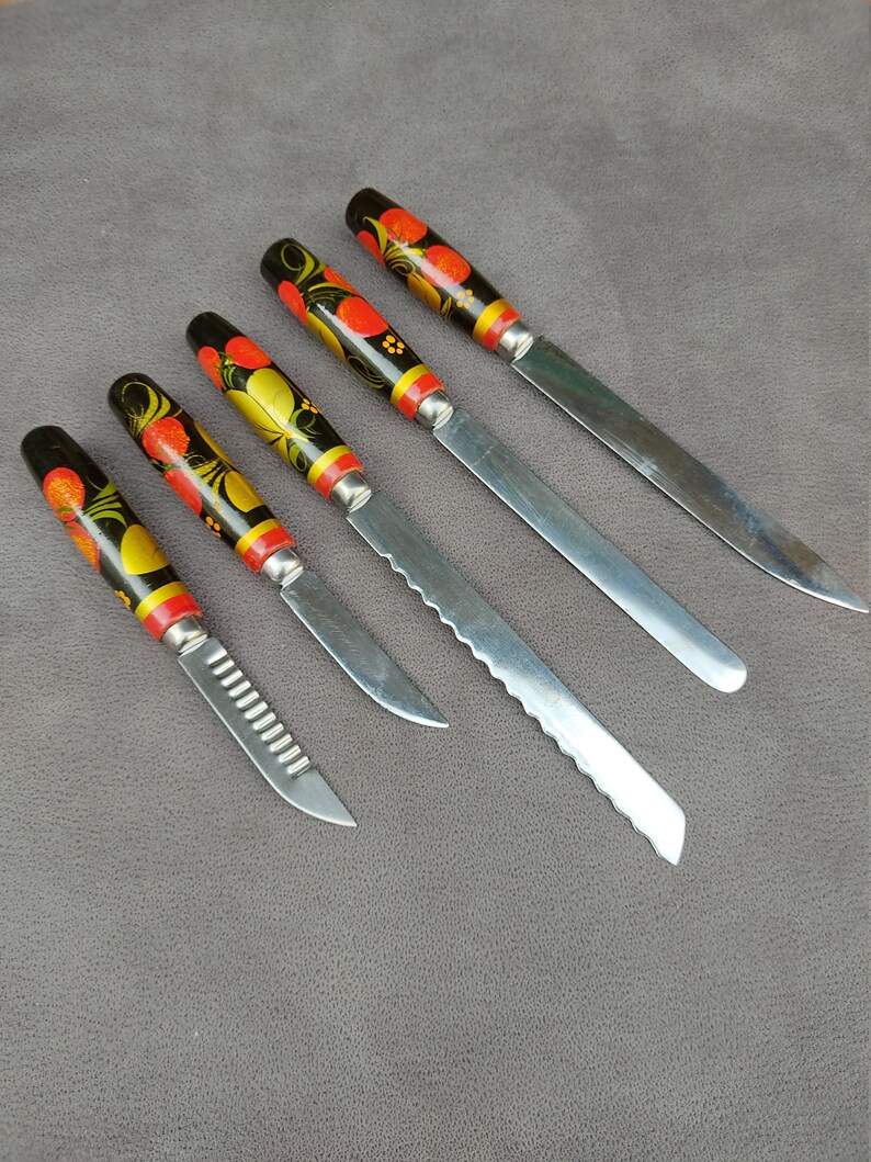 Set of Vintage Kitchen Knives Stainless Steel Knives Gift for - Etsy