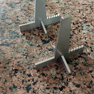 Stainless Steel Stand 1 Pair Decorative Plate Stand Metal Display Stand ...