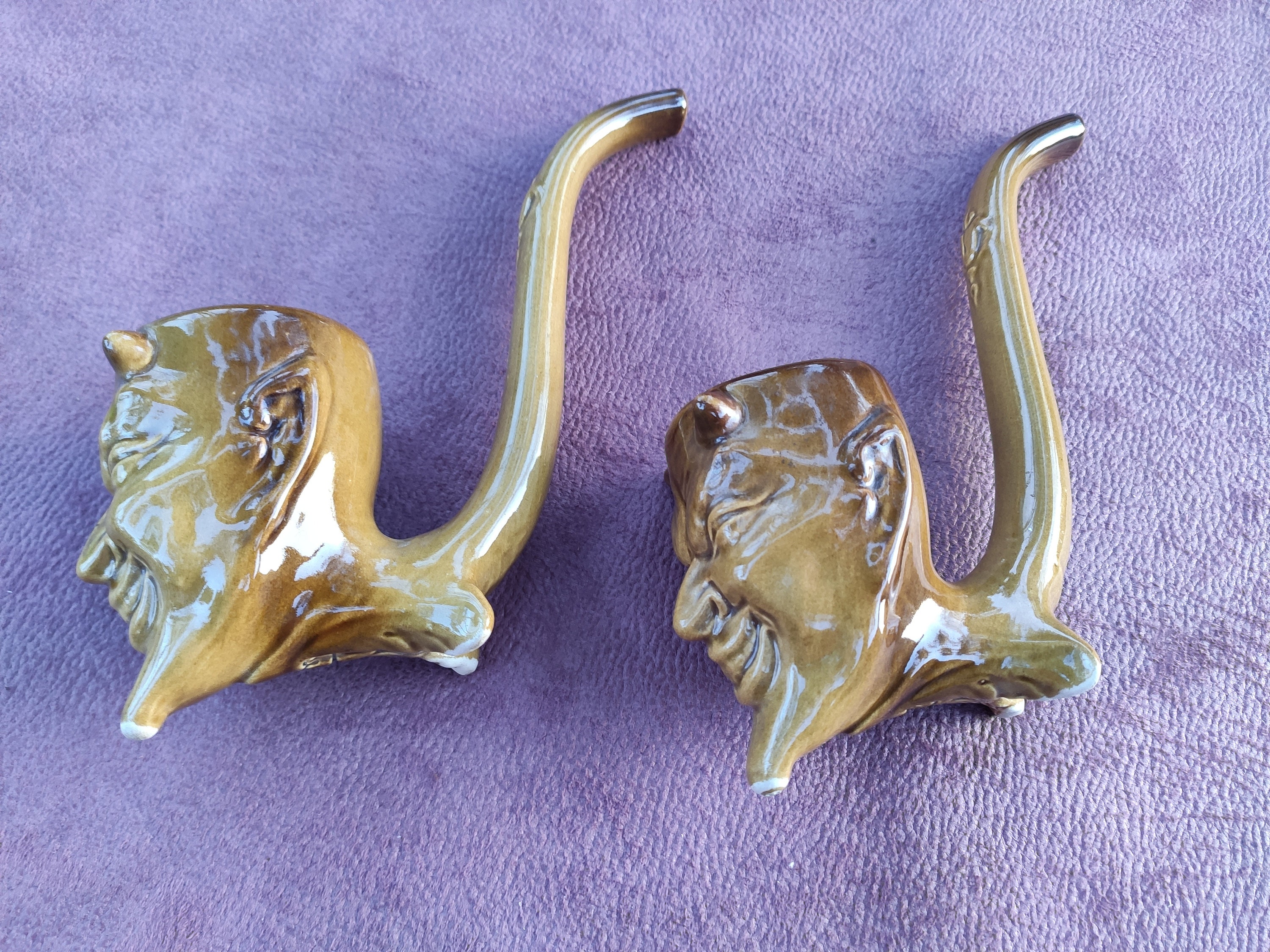 Antique Ceramic Devil's Mug Decorative Smoking Pipe Devil - Etsy