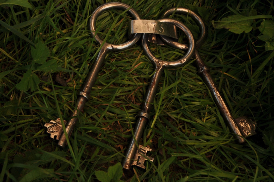 Prison Keys Metal Keys Old Keys Embellishments Set of Three | Etsy