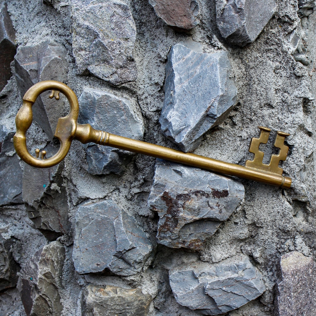 Large Vintage Brass Key Solid Brass Decorative Ornament Rustic Gift for ...
