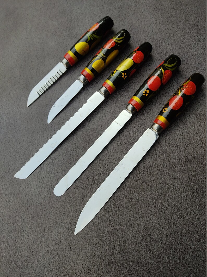 Set of Vintage Kitchen Knives Stainless Steel Knives Gift for - Etsy