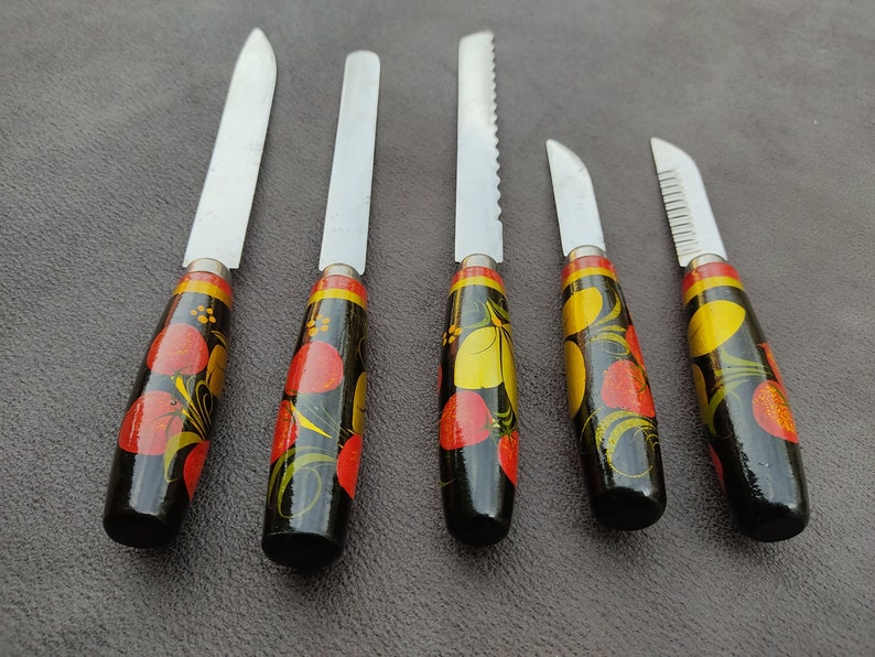 Set of Vintage Kitchen Knives Stainless Steel Knives Gift for - Etsy