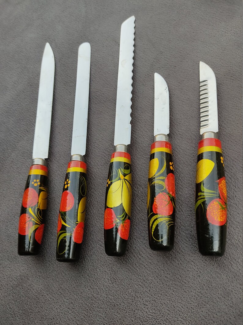 Set of Vintage Kitchen Knives Stainless Steel Knives Gift for - Etsy