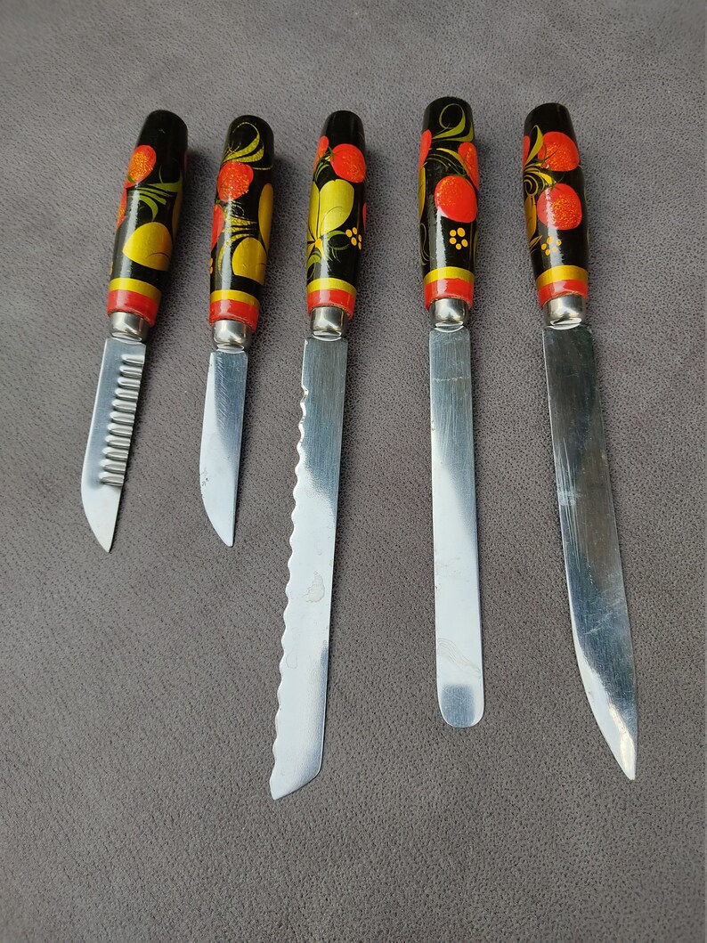 Set of Vintage Kitchen Knives Stainless Steel Knives Gift for - Etsy