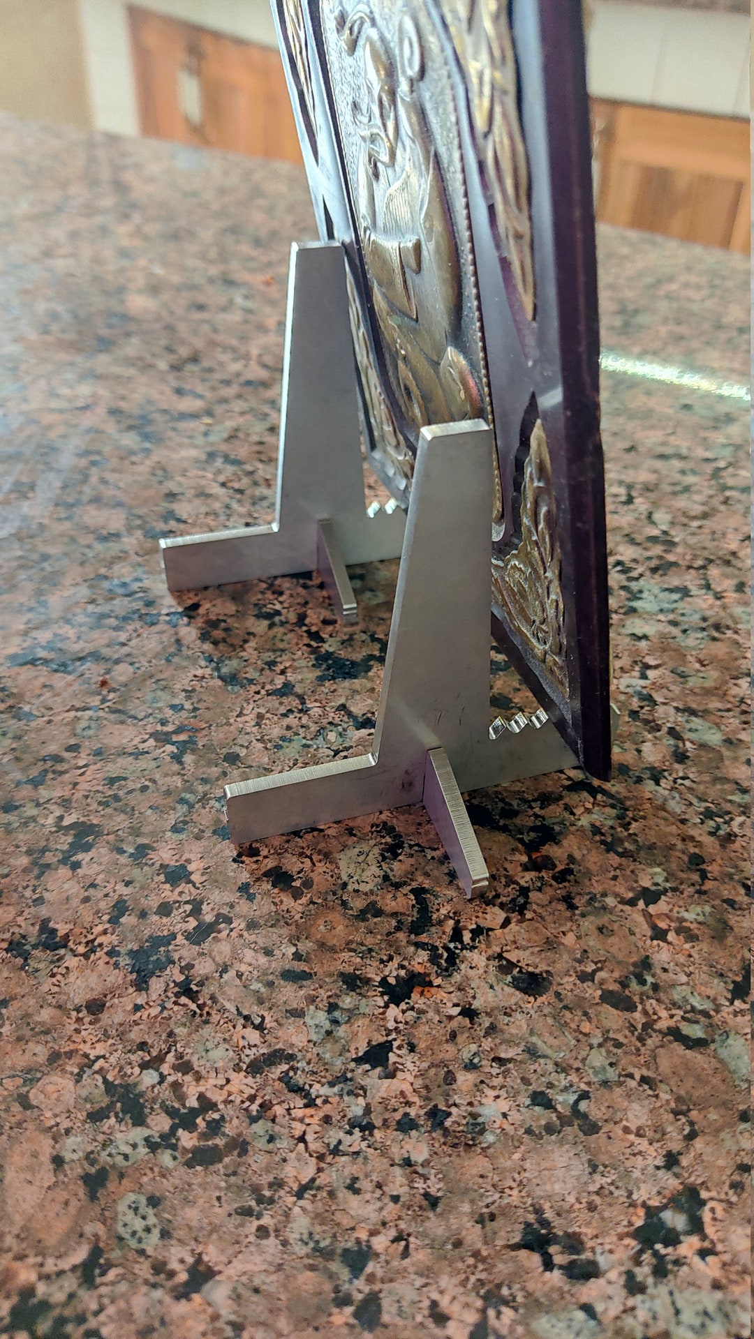Stainless Steel Stand 1 Pair Decorative Plate Stand Metal Display Stand ...