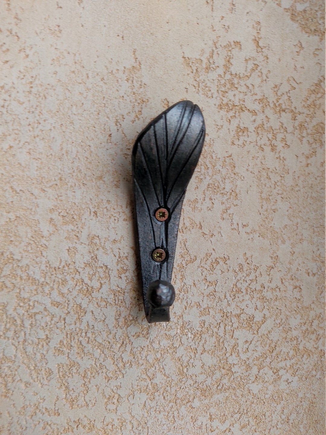 Handmade Metal Forged Hook in the Form of a Leaf - Etsy