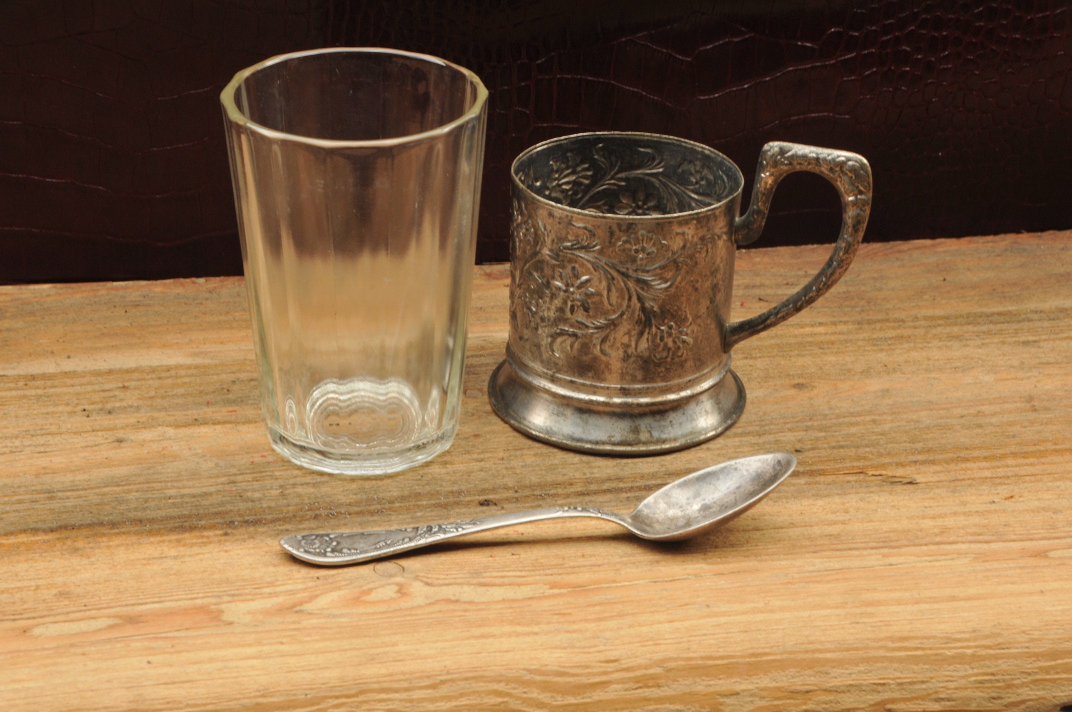 Vintage Soviet Glass holder set of 3 items Vintage | Etsy