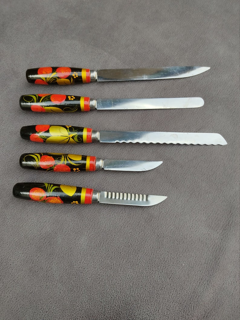 Set of Vintage Kitchen Knives Stainless Steel Knives Gift for - Etsy