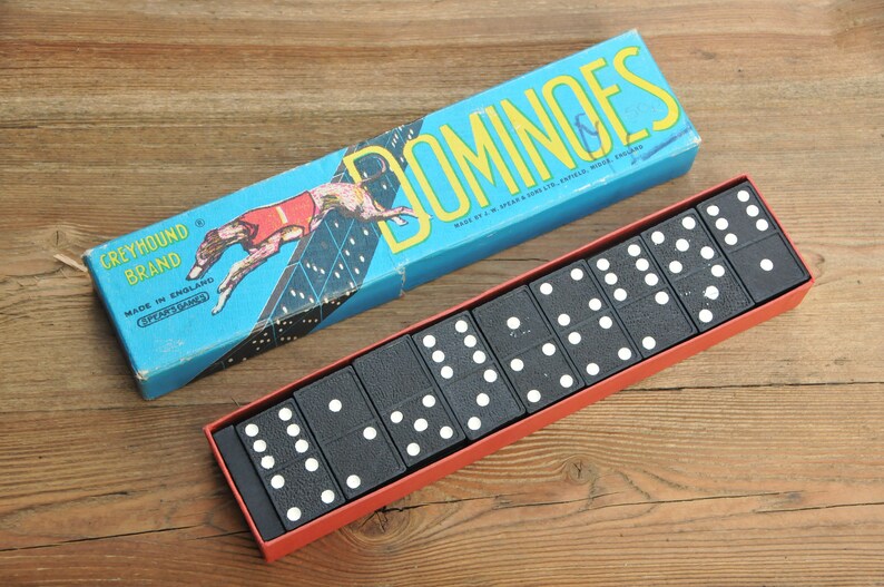 Dominoes English Dominoes Vintage Dominoes Board Games Made in England ...