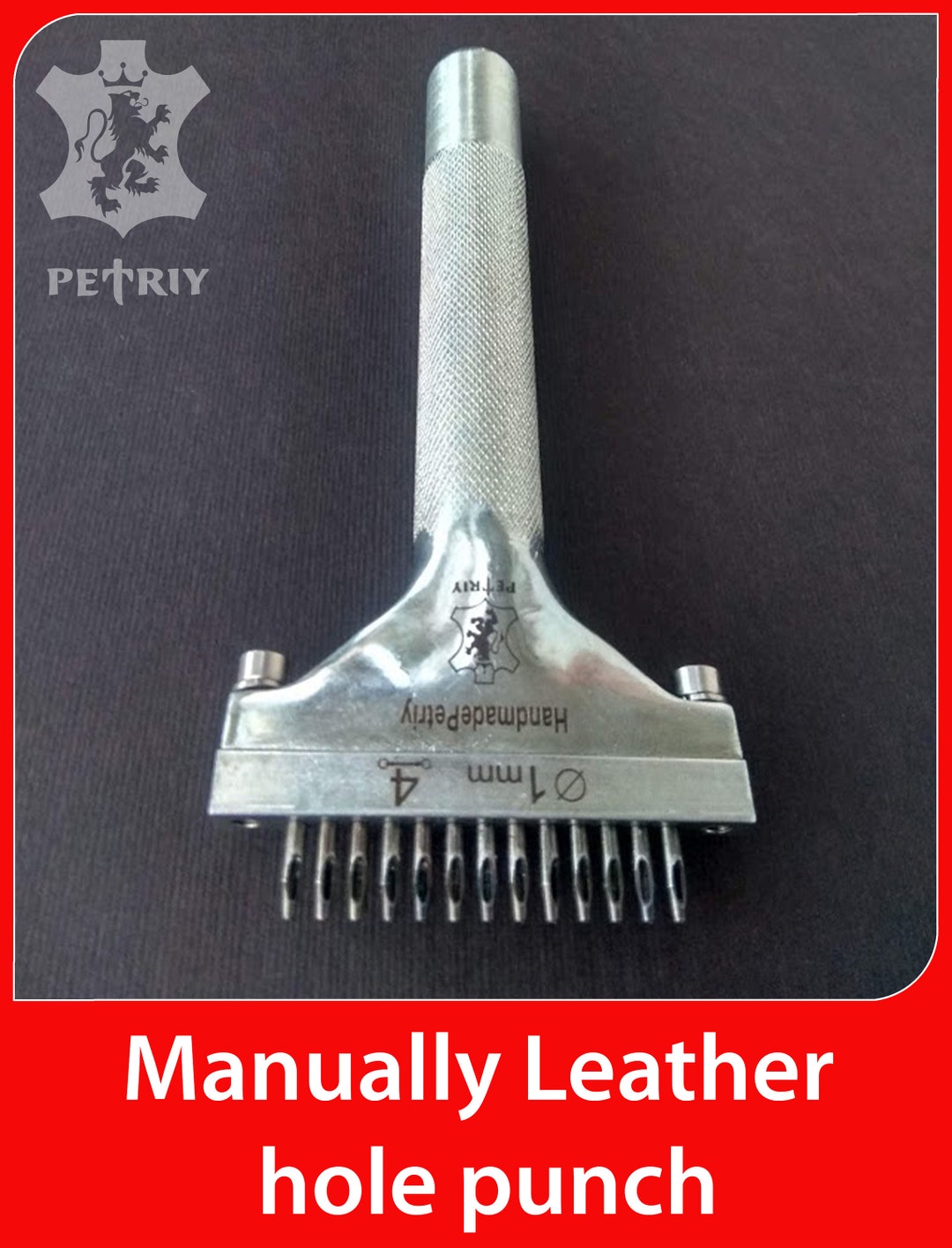 Manually Leather Hole Punch Tools Round 1 Mm Hole Stitching Punch for ...