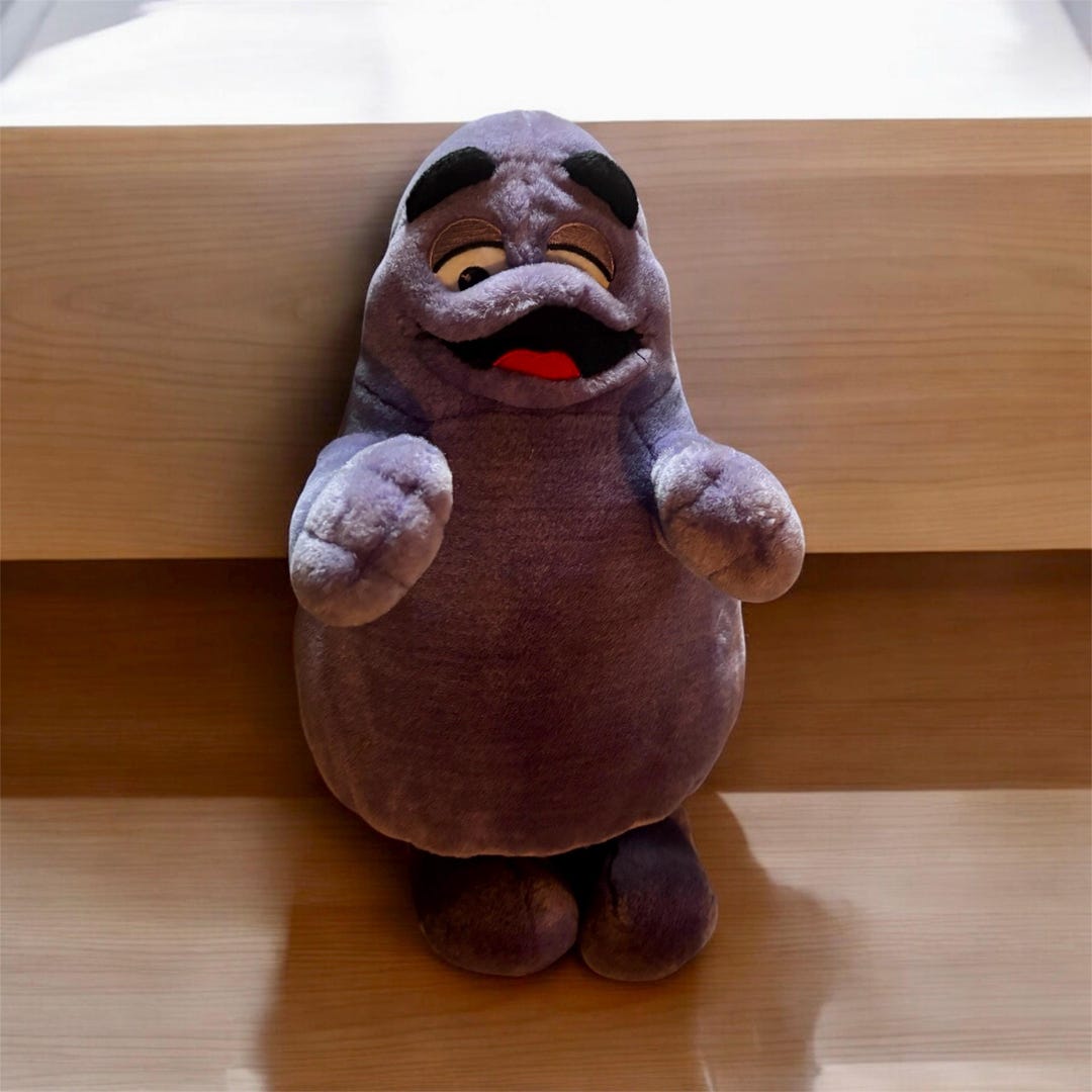 Rare Vintage Grimace Plush, Doll, Preowned, Purple, Great Condition ...