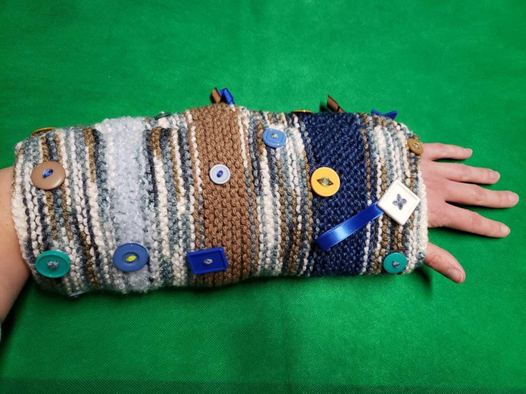 Fidget Sleeve/sensory Muff Twiddle Fiddle Alzheimer's Dementia A.D.H.D ...