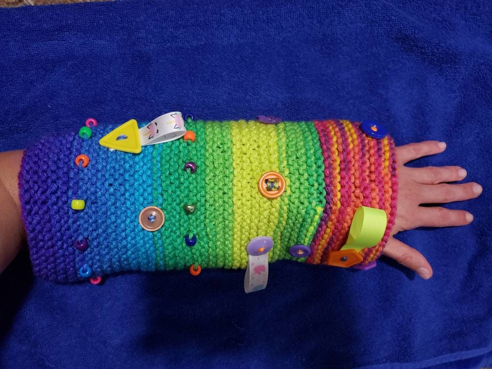 Fidget Sleeve/sensory Muff Twiddle Fiddle Alzheimer's Dementia A.D.H.D ...